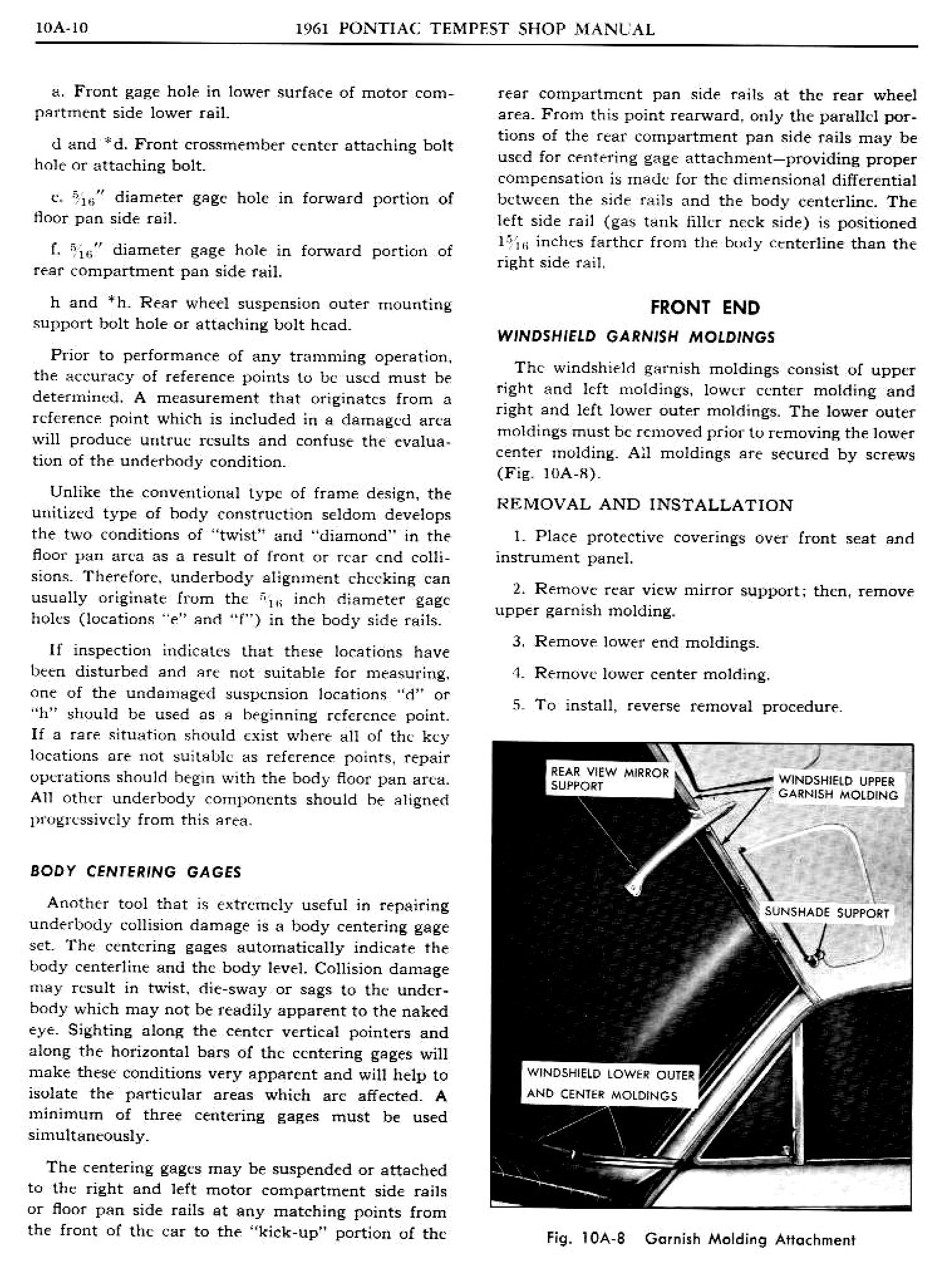 1961 Pontiac Tempest Shop Manual- Body Page 11 of 62